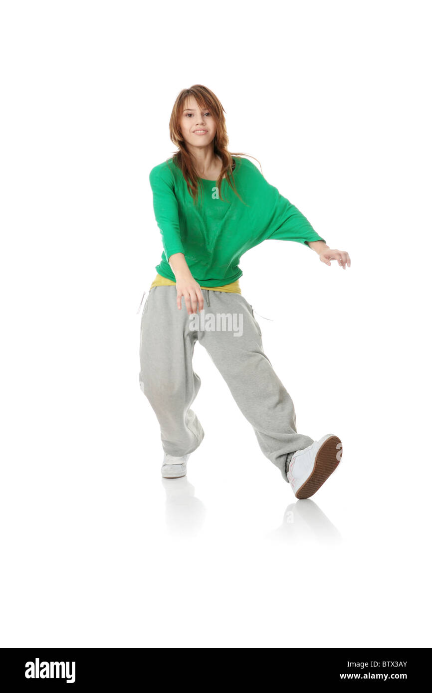Modern dancer, isolated white background Stock Photo - Alamy