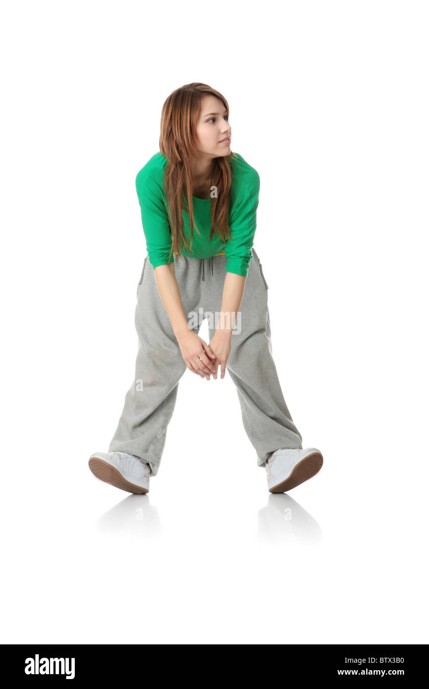 Modern dancer, isolated white background Stock Photo - Alamy
