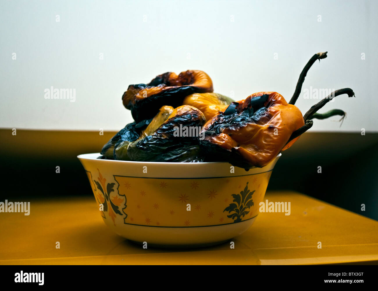 Burned Roasted peppers Stock Photo - Alamy