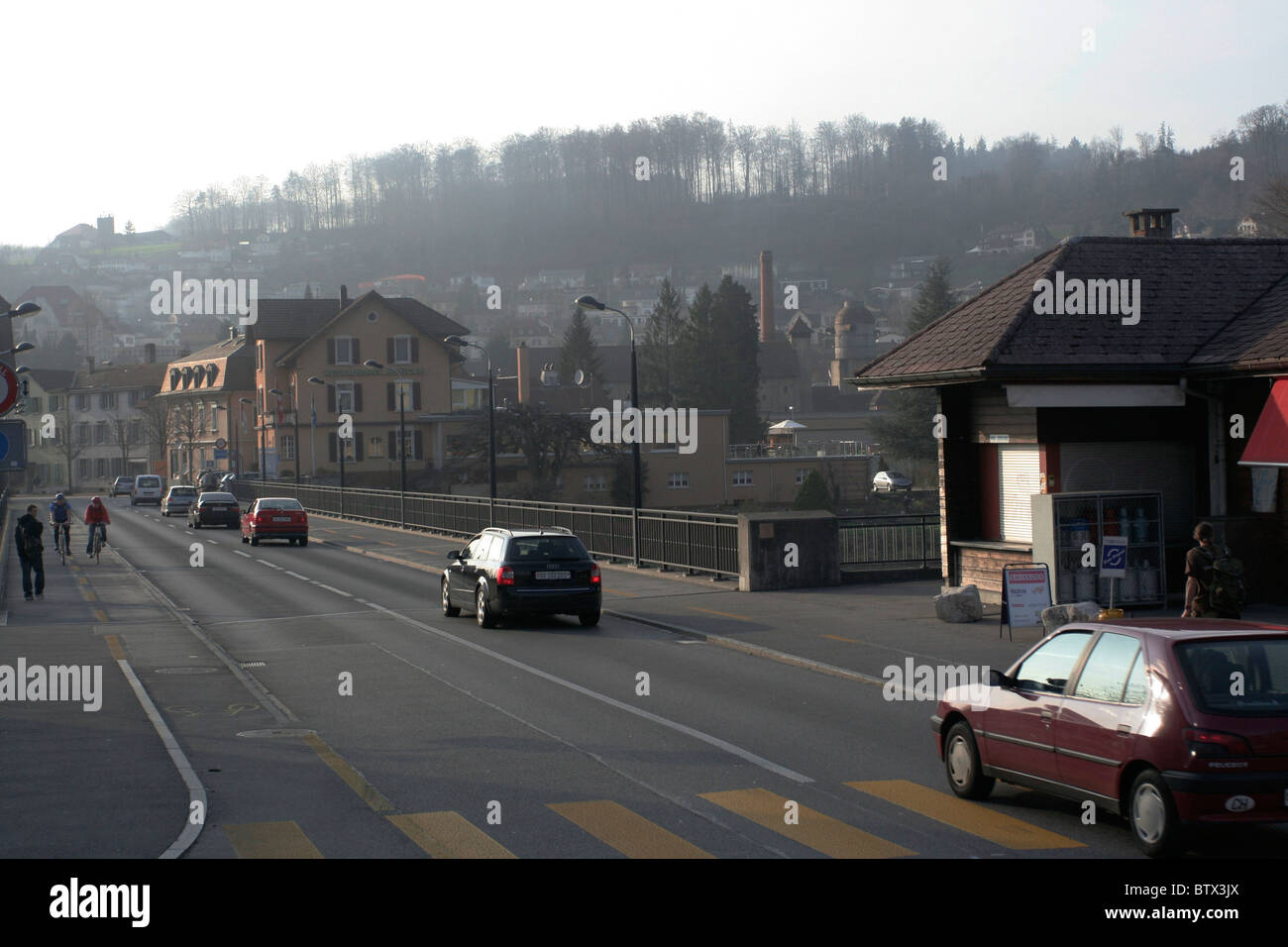 A small town in Switzerland near Gosgen Nuclear Power Plant Stock Photo ...