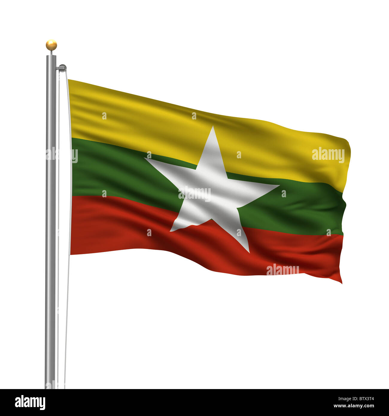 Flag of Myanmar Stock Photo - Alamy