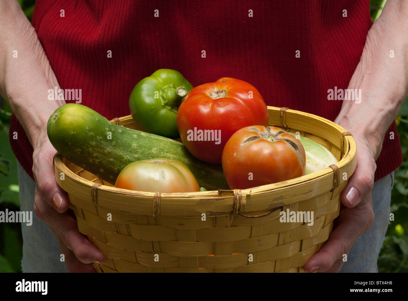 Basket of fresh fruit and vegetables Stock Photo - Alamy