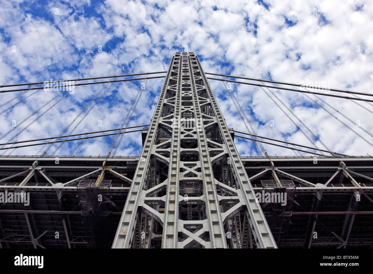 George Washington Bridge support tower New York City Stock Photo - Alamy