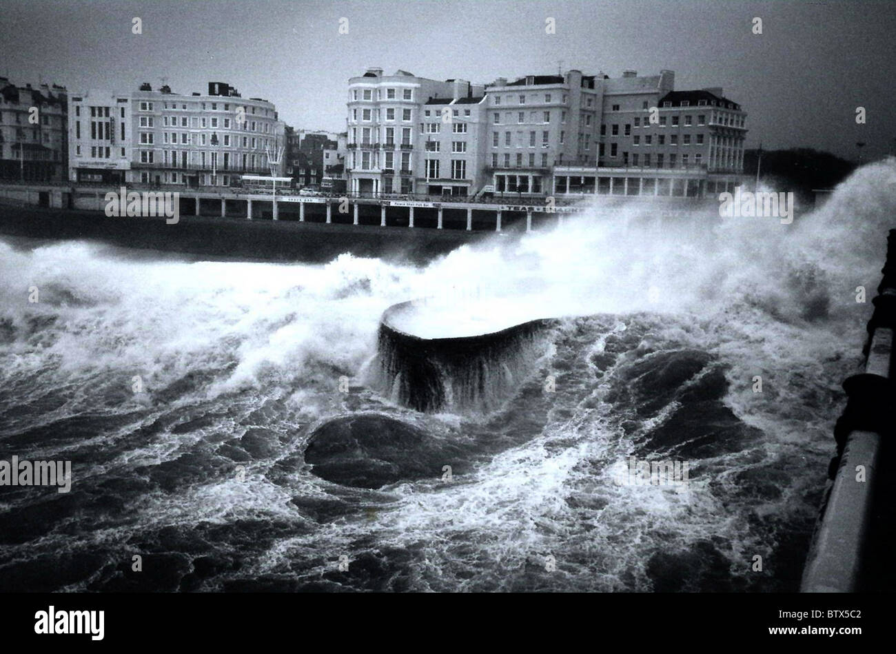Huge waves crash against Brighton beach propelled by hurricane force ...