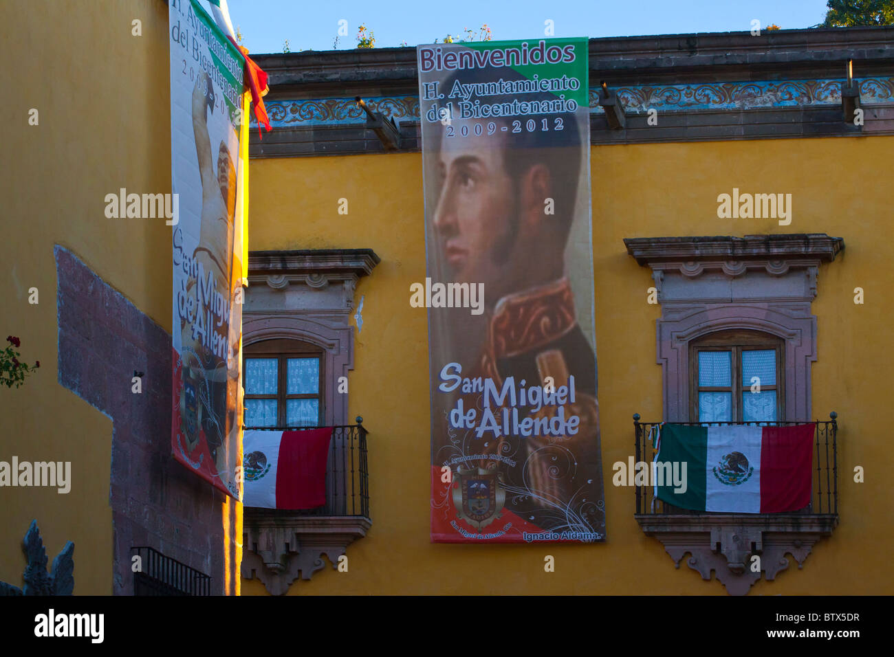 BANNERS of IIGNACIAO ALLENDE in celebration of San Miguel Arcangel in ...