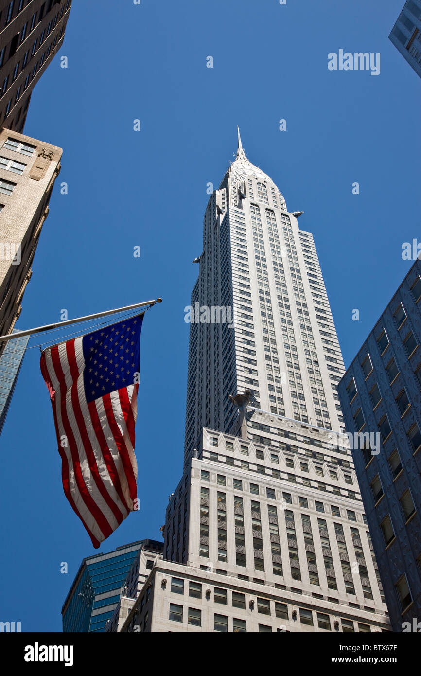 Chrysler building steel spire blue hi-res stock photography and images ...