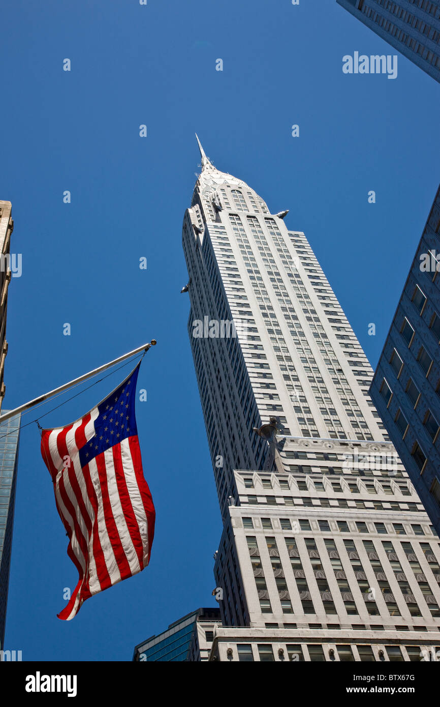 Chrysler building steel spire blue hi-res stock photography and images ...
