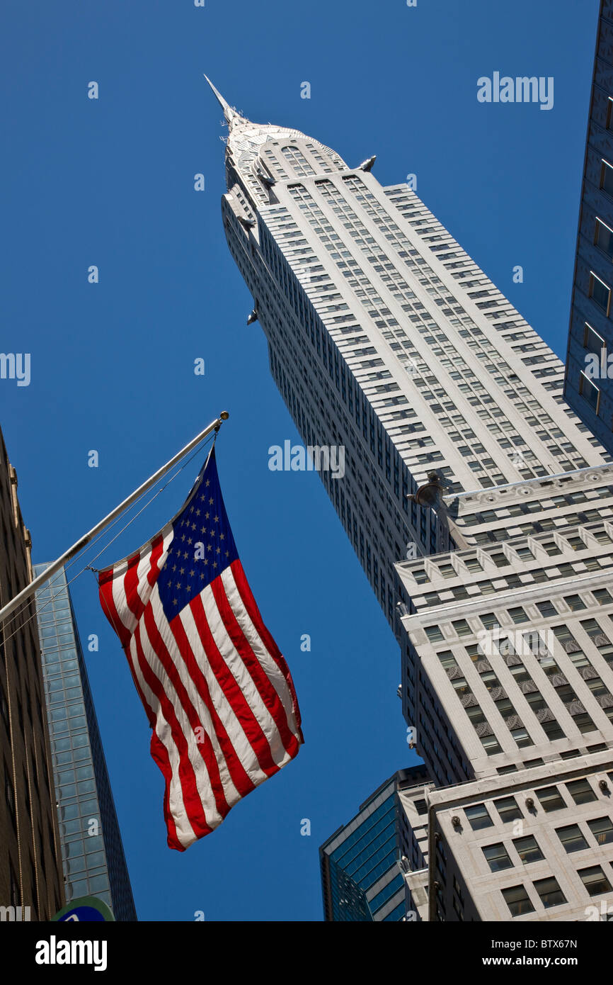 Chrysler building steel spire blue hi-res stock photography and images ...