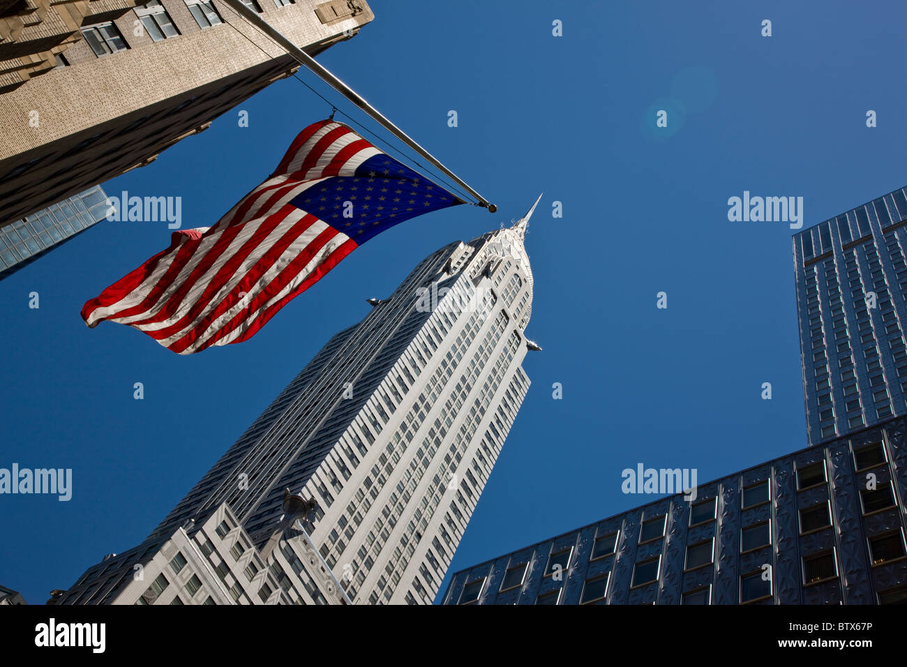 Chrysler building steel spire blue hi-res stock photography and images ...