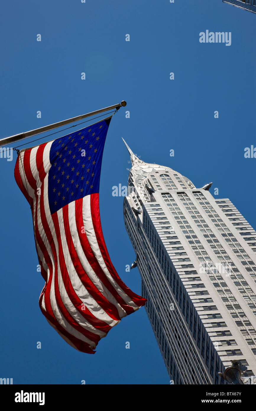 Chrysler building steel spire blue hi-res stock photography and images ...