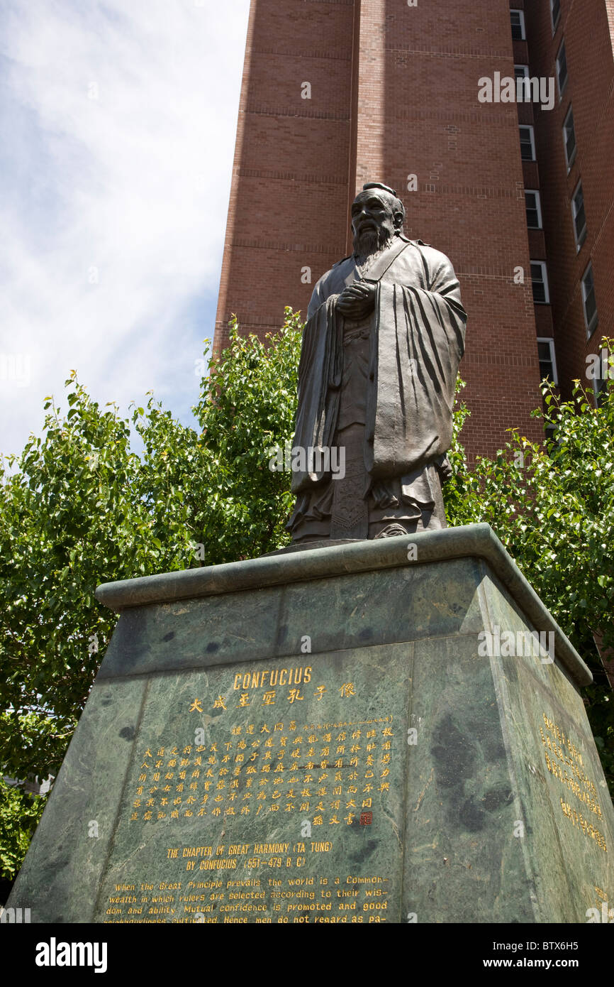 Confucius Statue, Chinatown Stock Photo - Alamy