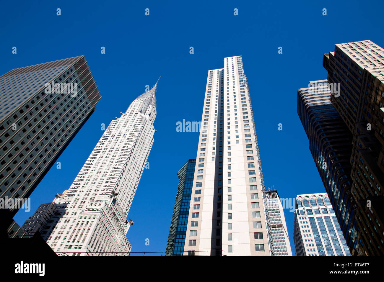 Chrysler building steel spire blue hi-res stock photography and images ...