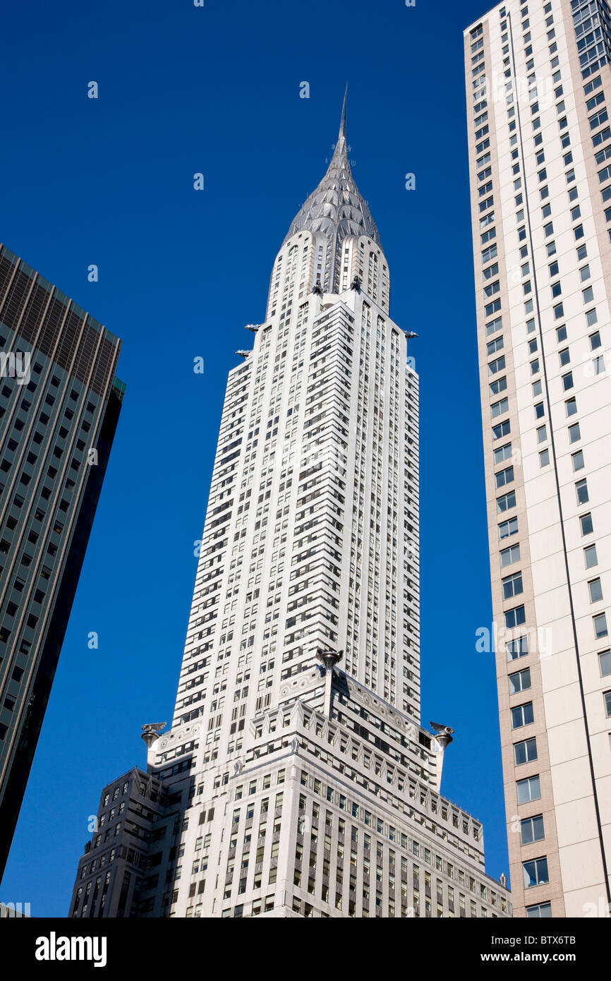 Chrysler building steel spire blue hi-res stock photography and images ...
