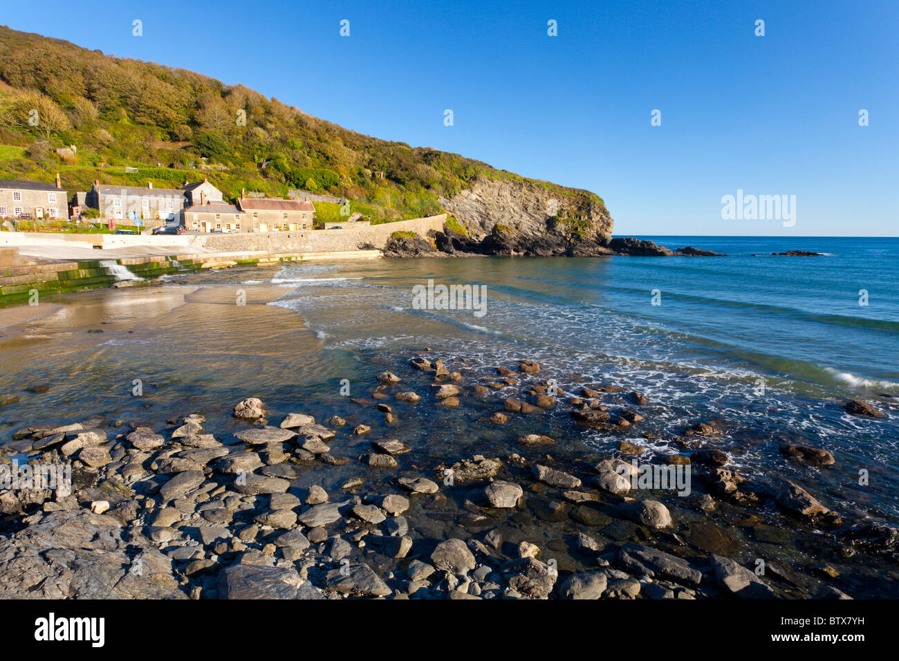 Seaside village of East Portholland Cornwall England UK Stock Photo - Alamy