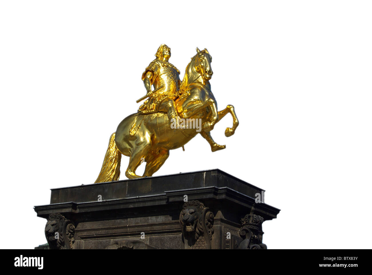 Dresden Goldener Reiter freigestellt - Dresden Golden Knight isolated ...