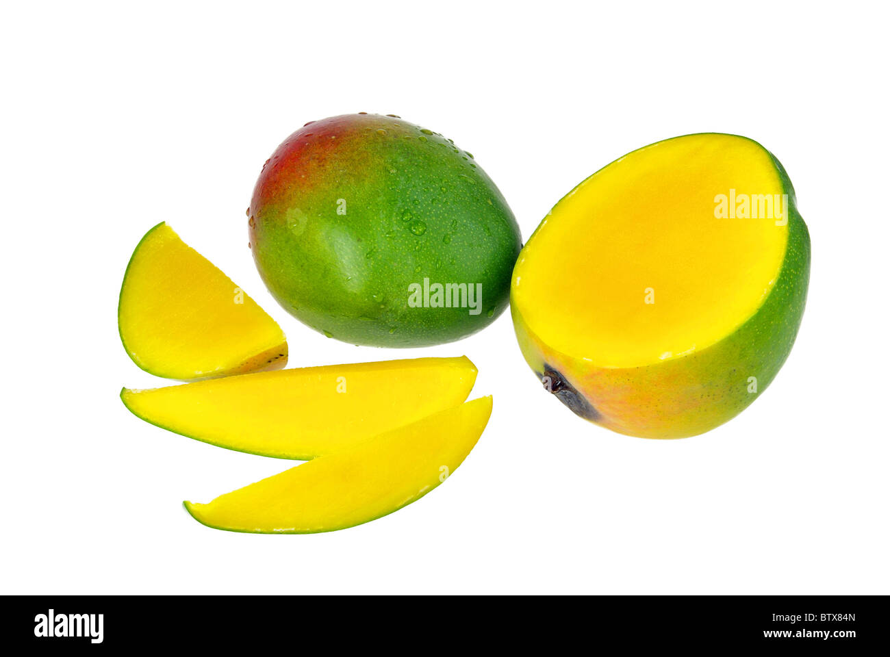 Half ripe mango cut Cut Out Stock Images & Pictures - Alamy