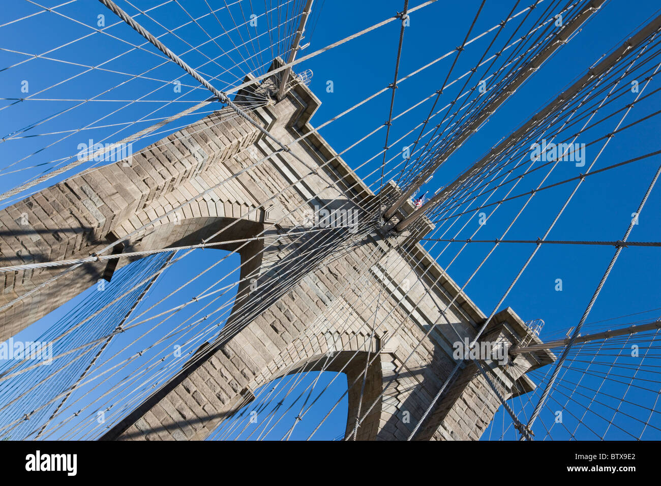 Brooklyn Bridge Gothic Arches Stock Photo - Alamy