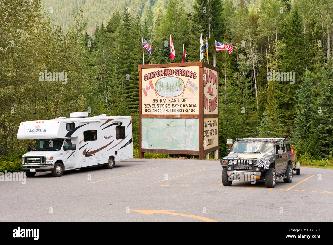 Canyon Hots Springs Resort, British Columbia, Canada Stock Photo - Alamy