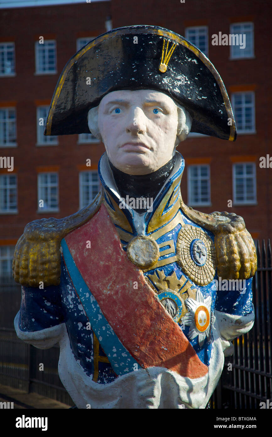 Horatio Nelson figurehead Stock Photo - Alamy