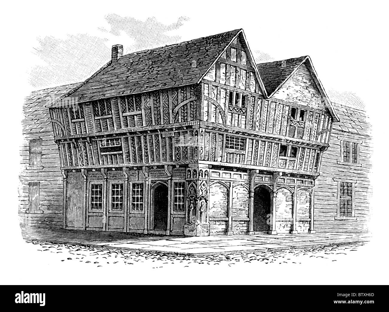 The House of Walter Coney in Kings Lynn; 15th century (demolished 1816 ...