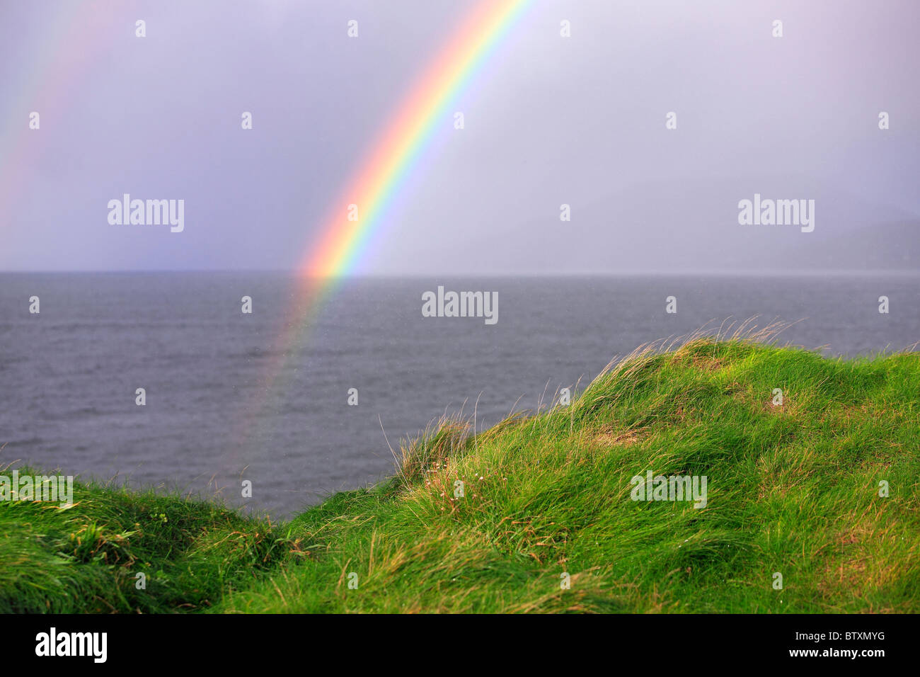 Coastal Rainbow Roonagh Quay, County Mayo Ireland Stock Photo - Alamy