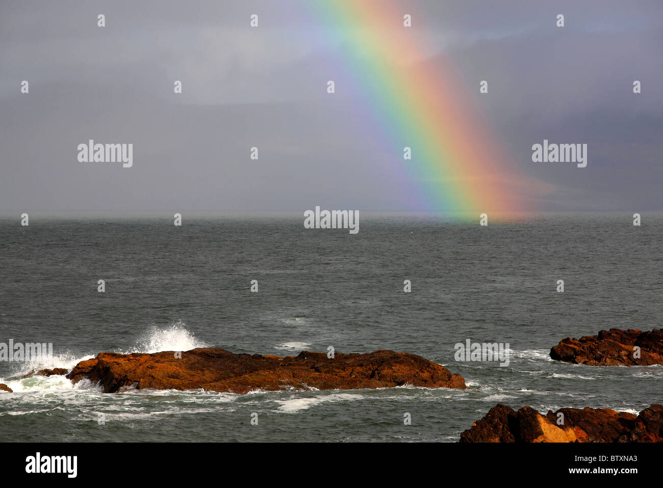 Coastal Rainbow Roonagh Quay, County Mayo Ireland Stock Photo - Alamy