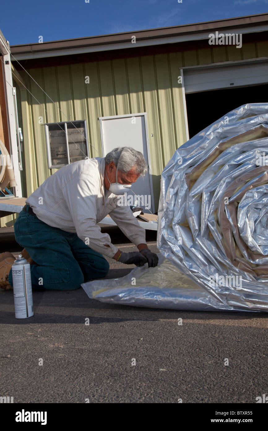 Veterans group weatherization low income family hi-res stock ...