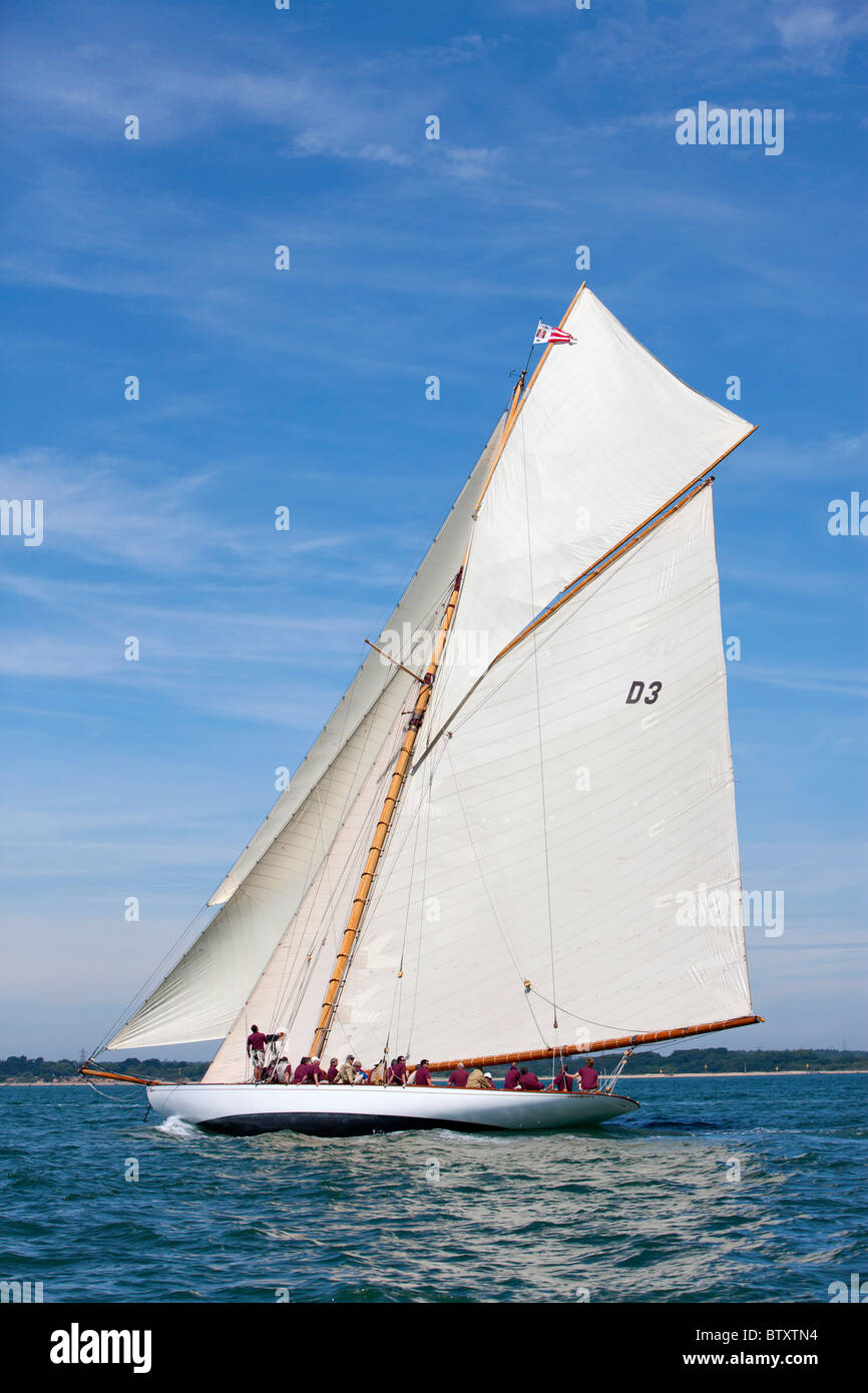 classic yachts racing in the Westward Cup Stock Photo - Alamy