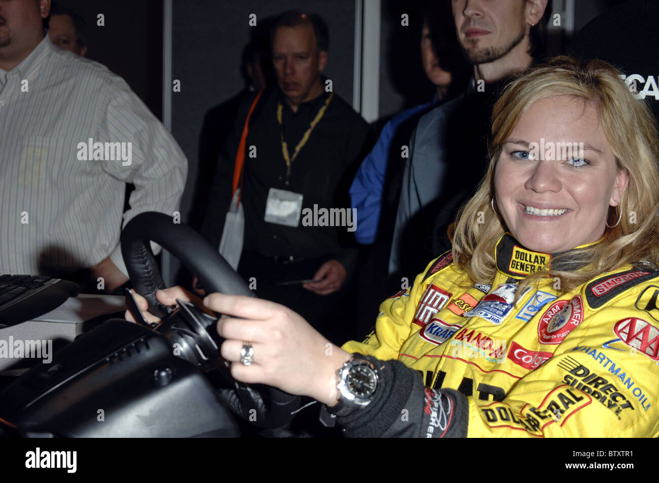 Indy 500 drive sarah fisher autograph signing to promo hi-res stock ...