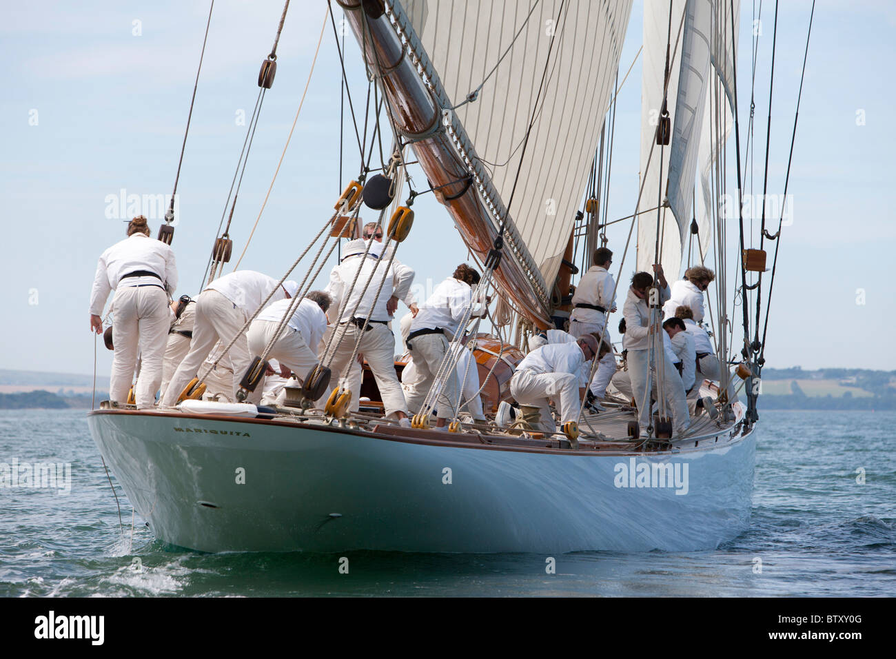 Classic yacht mariquita sailing in hi-res stock photography and images ...