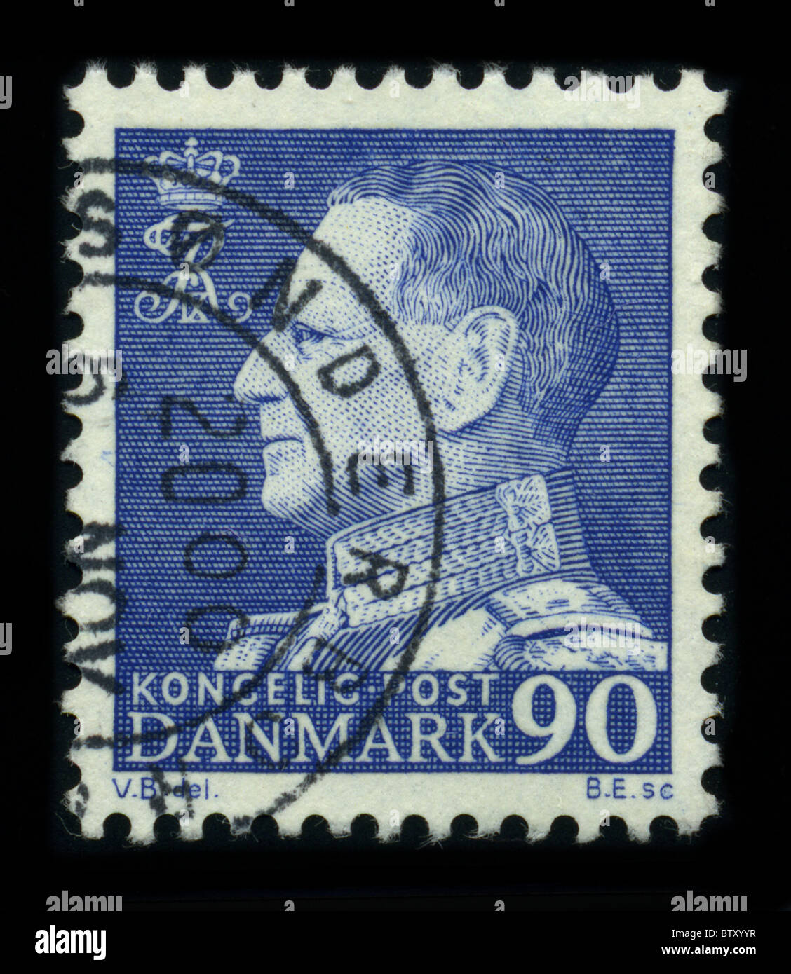 DENMARK - CIRCA 1970: A stamp shows image portrait Frederick IX ...