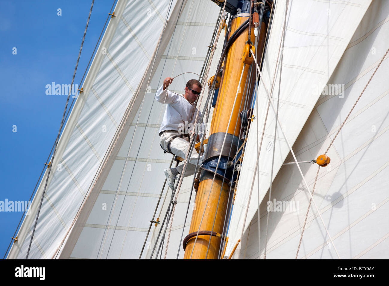 classic yachts racing in the Westward Cup Stock Photo - Alamy
