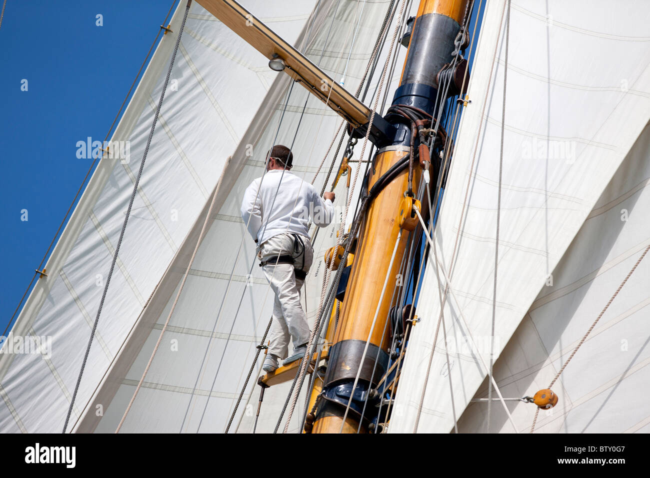 classic yachts racing in the Westward Cup Stock Photo - Alamy
