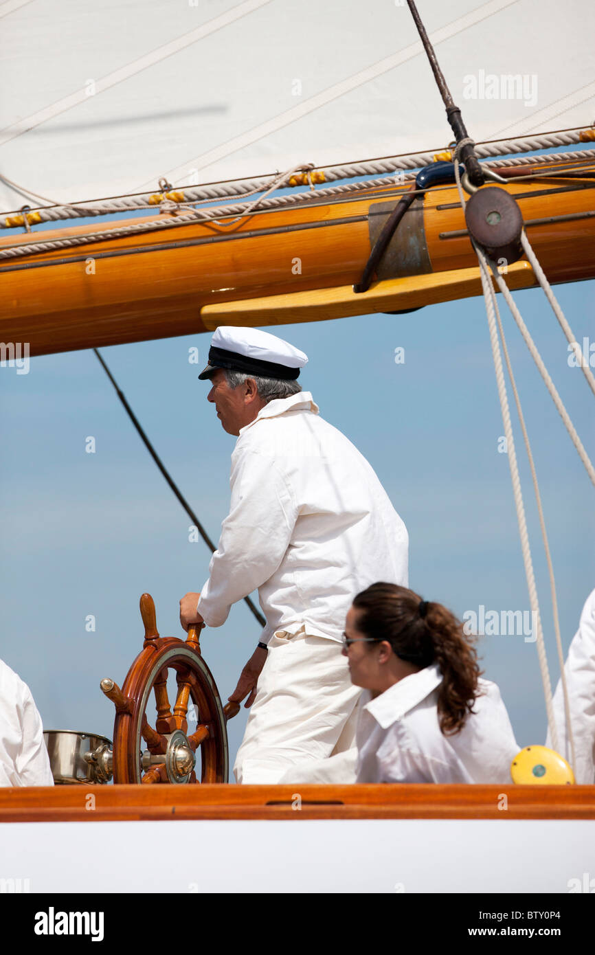 classic yachts racing in the Westward Cup Stock Photo - Alamy