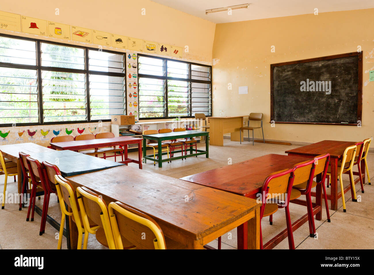 A empty classroom at a primary school. Dar es Salaam Tanzania Stock ...