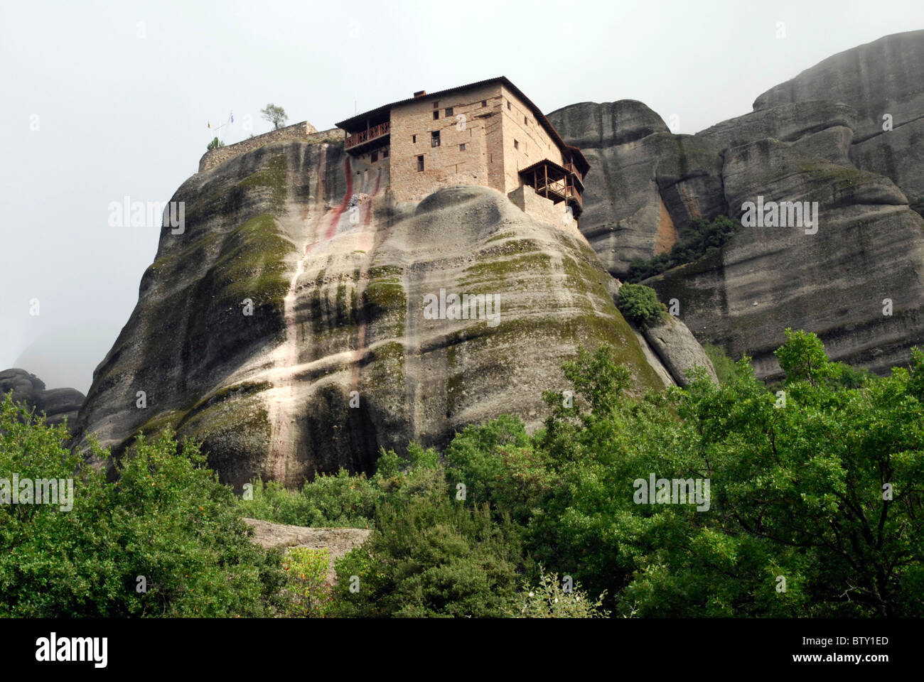 St Nicholas Anapausas Monastery at Meteora, Thessaly, Greece Stock ...