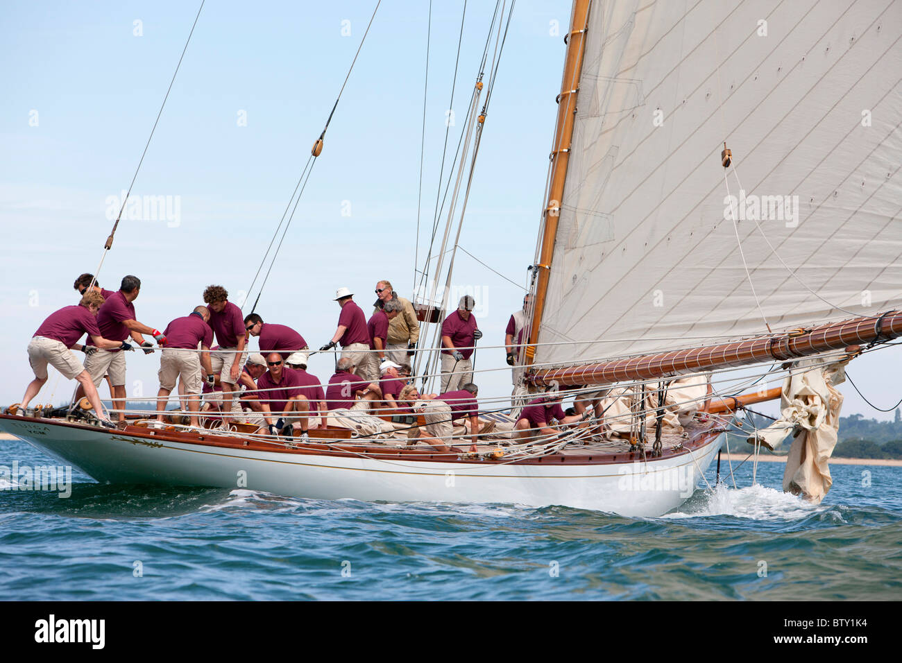 classic yachts racing in the Westward Cup Stock Photo - Alamy
