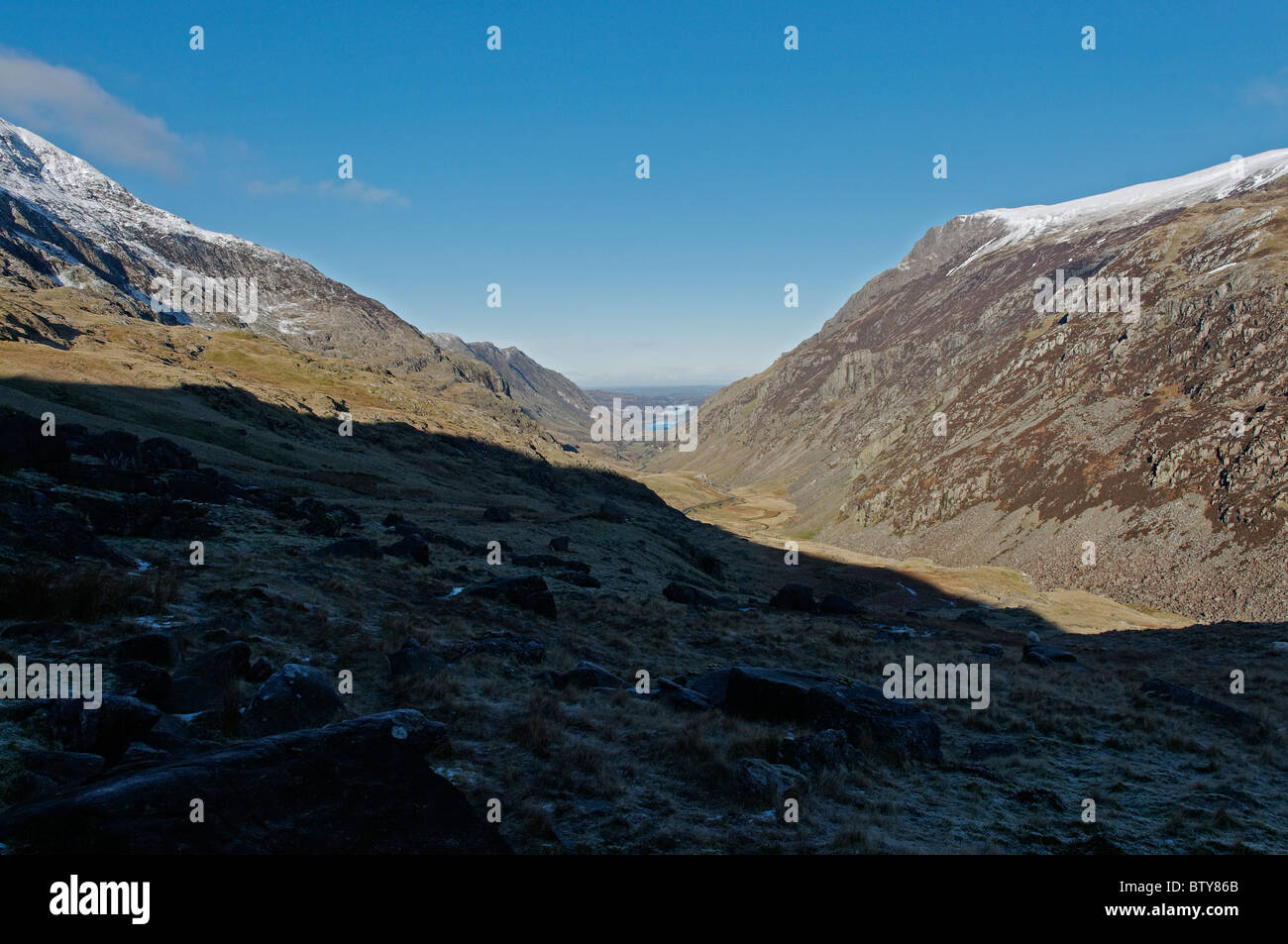 Llanberis Pass, seen from near Pen y Pass, Snowdonia Stock Photo - Alamy