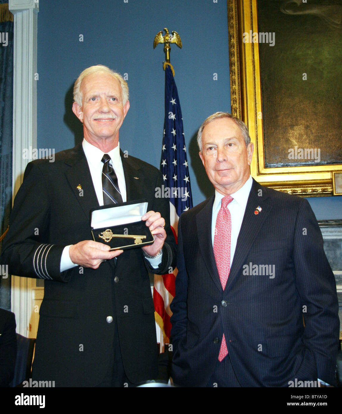 Mayor Bloomberg Presents Captain Chesley Sullenberger and the Crew of ...