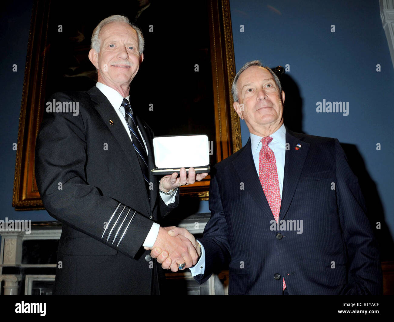 Mayor Bloomberg Presents Captain Chesley Sullenberger and the Crew of ...