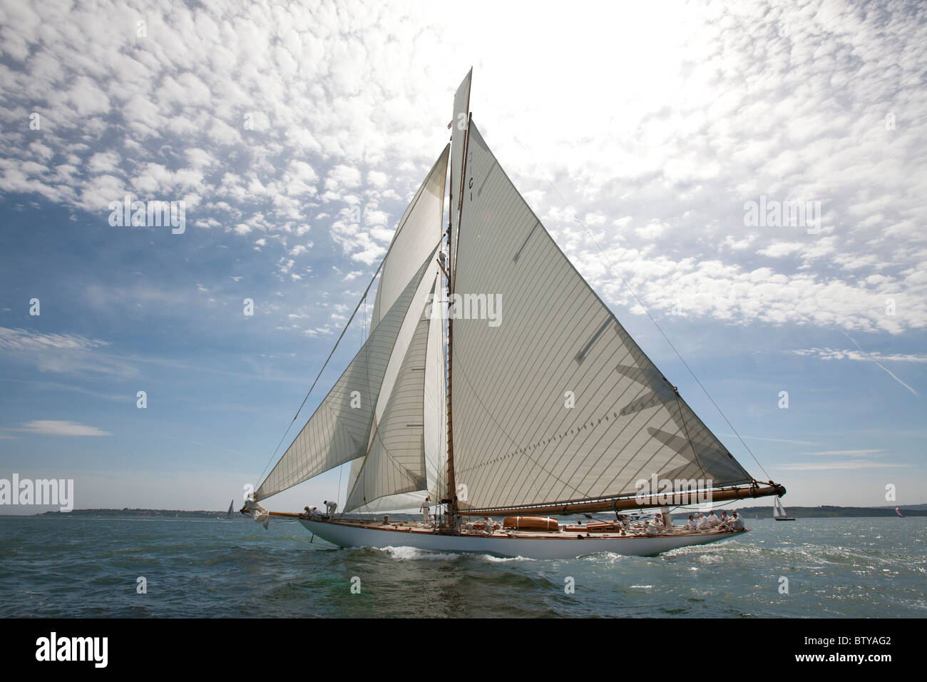 classic yachts racing in the Westward Cup Stock Photo - Alamy