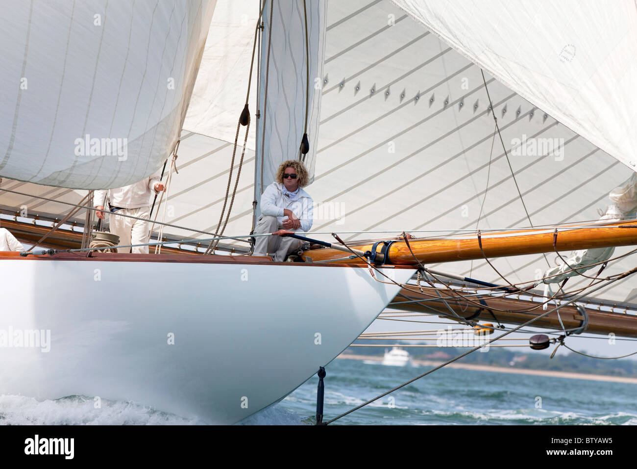classic yachts racing in the Westward Cup Stock Photo - Alamy