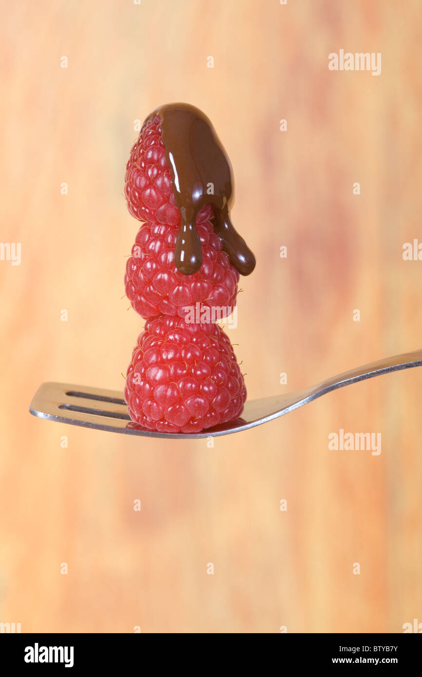 raspberry and chocolate Stock Photo - Alamy