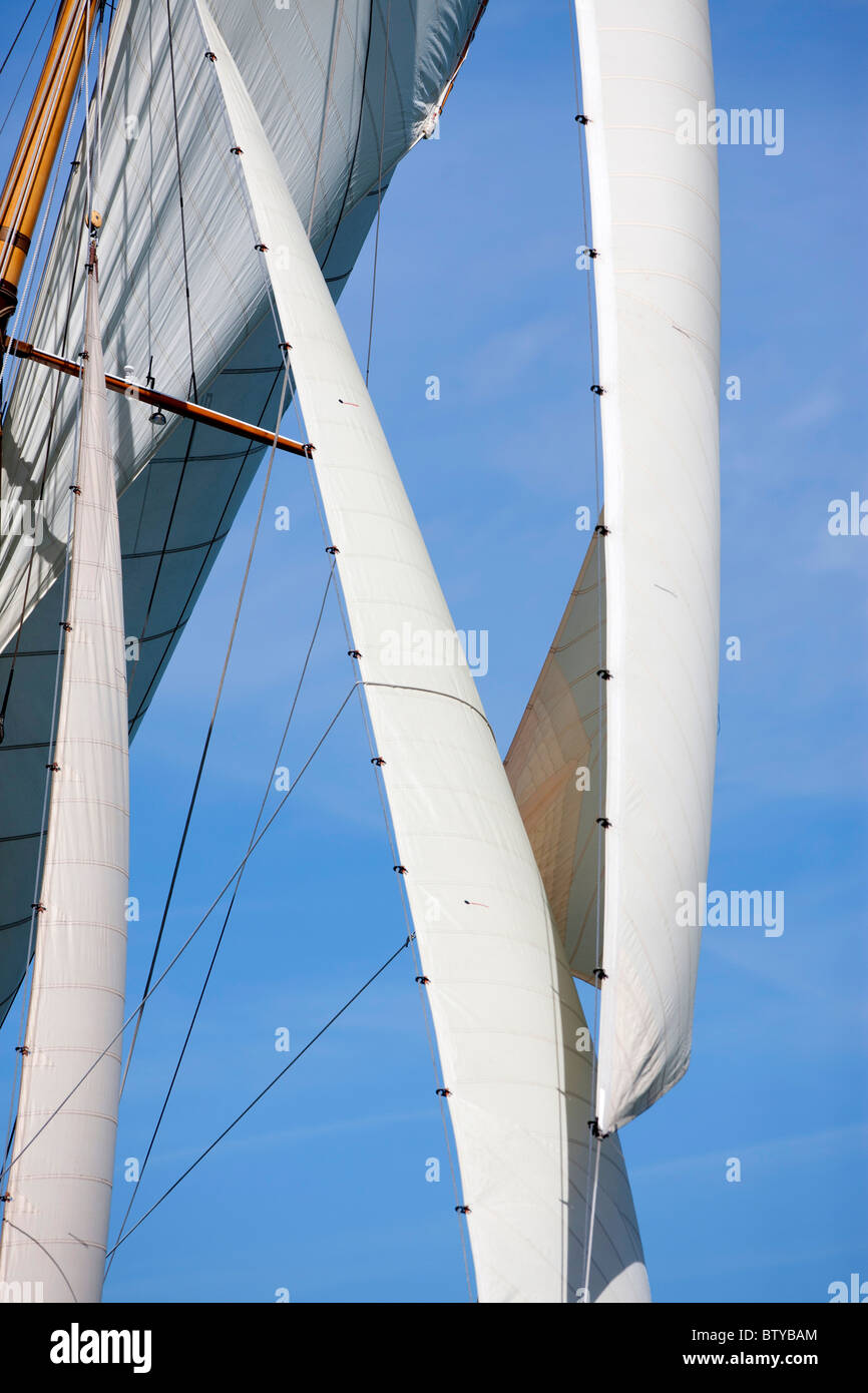 classic yachts racing in the Westward Cup Stock Photo - Alamy