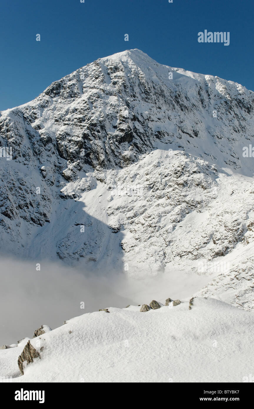 The Trinity face of Snowdon seen from Crib Goch Stock Photo - Alamy