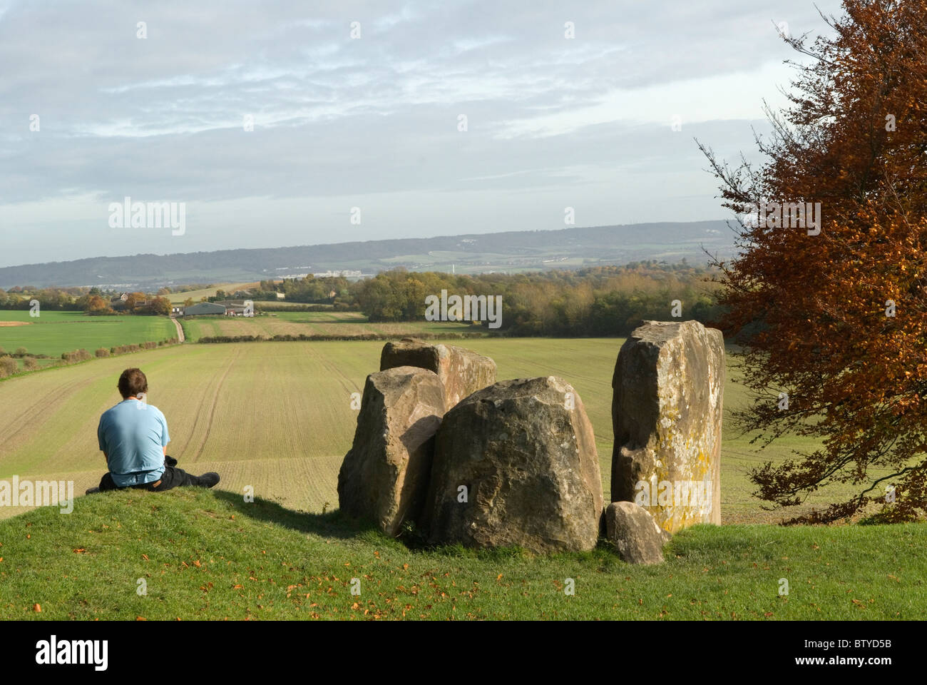 Coldrum Stones a neolithic burial chamber Long Barrow look out across ...