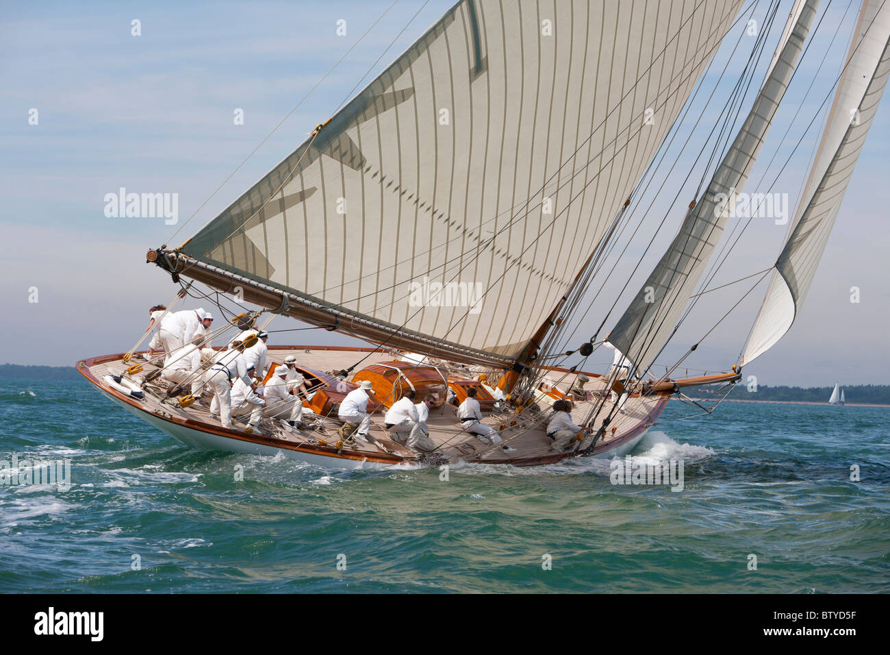 classic yachts racing in the Westward Cup Stock Photo - Alamy