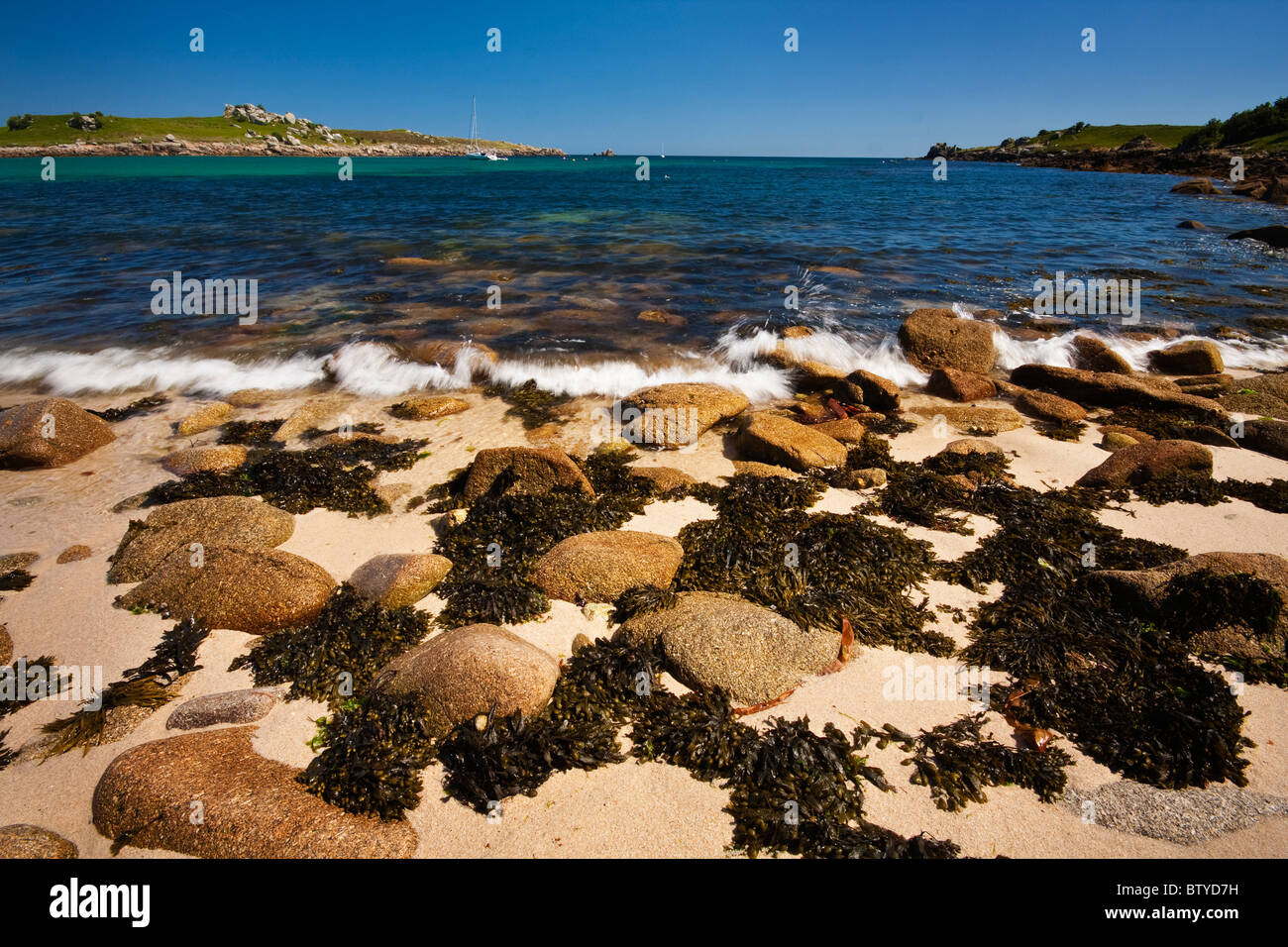 Porthcressa beach on the Isles of Scilly ,Cornwall,UK Stock Photo - Alamy