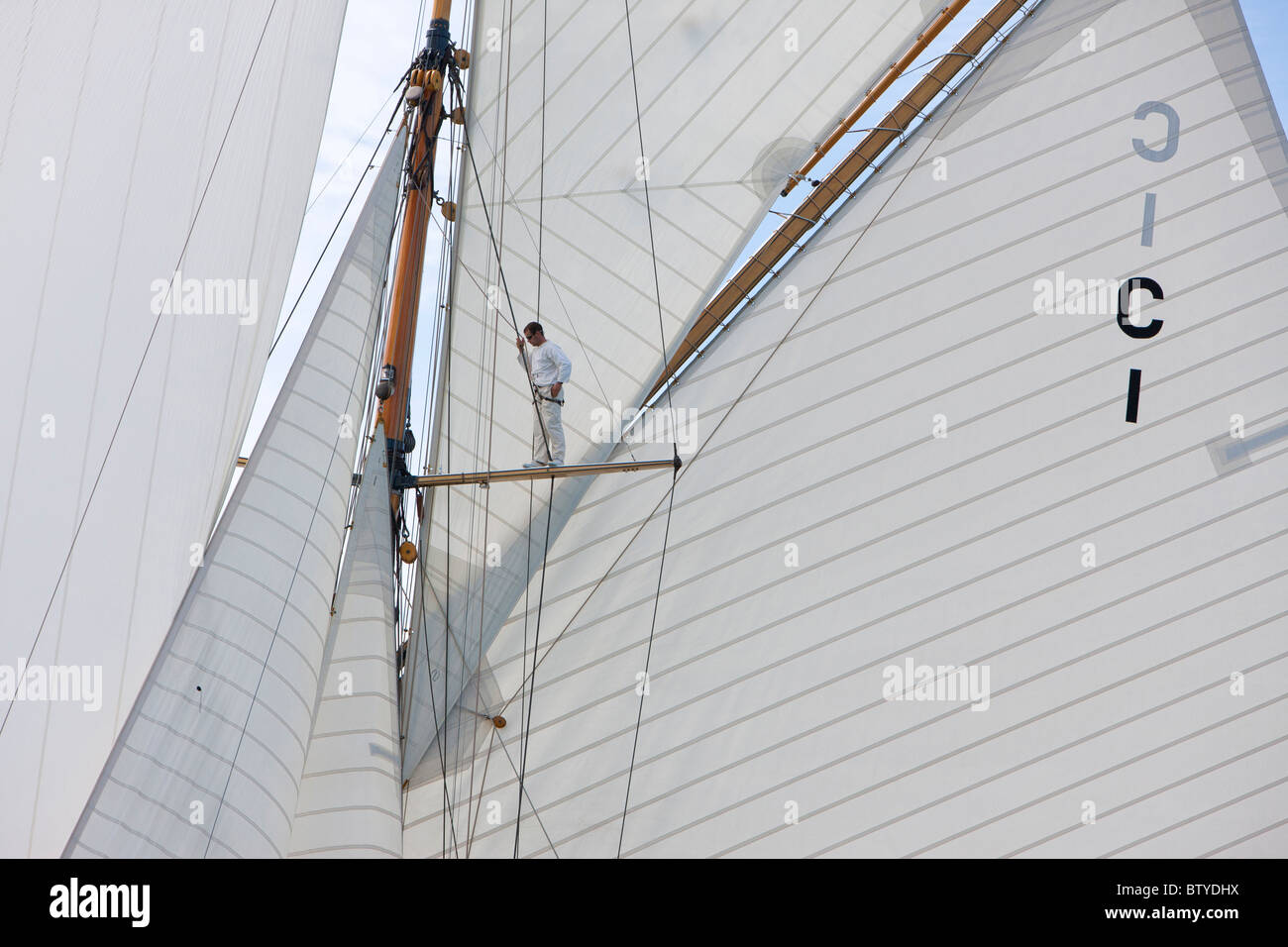 classic yachts racing in the Westward Cup Stock Photo - Alamy