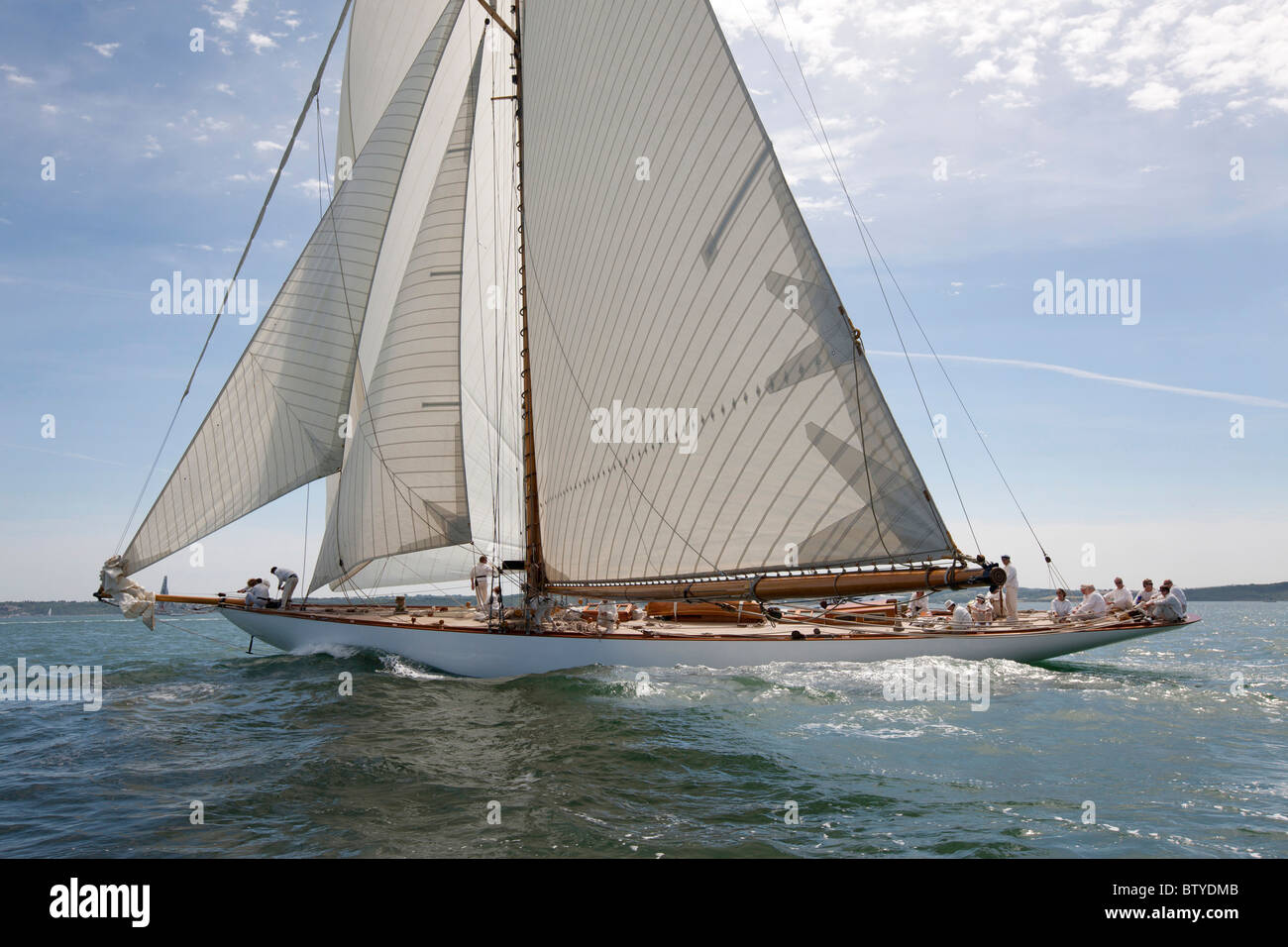 classic yachts racing in the Westward Cup Stock Photo - Alamy